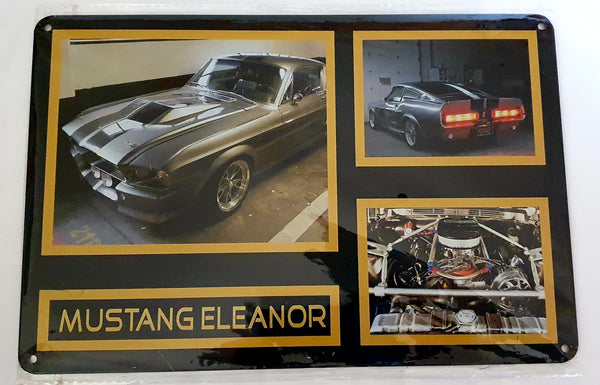 Car decorative plate, MUSTANG ELEANOR approx 30cm x 20cm #0702 ...